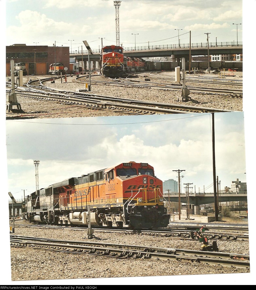 BNSF 5882 leads a mty coal train